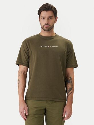 Tommy Hilfiger T-Shirt UM0UM03643 Khakifarben Regular Fit