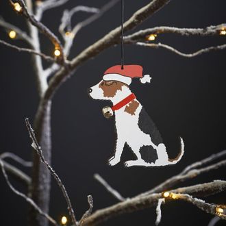 Sweet William Jack Russell Weihnachten Dekoration, Holz, Mehrfarbig