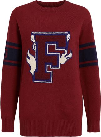 Puma x Rihanna Fenty Varsity Letter Damen Burgunder Sweatshirt