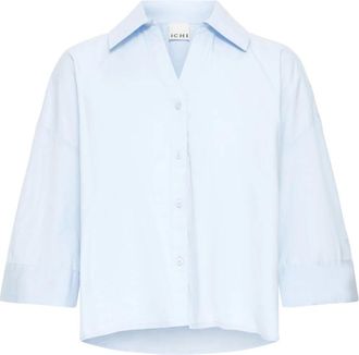 Ichi Ichi, Femme, Blouses et Chemises, Bleu, Taille: 44 FR Ihxsmilla LS