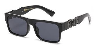 Locs lunettes de soleil plates mode ville habill&eacute; rap rappeur poker femmes hommes 8LOC91207-BK (locs argent&eacute;)