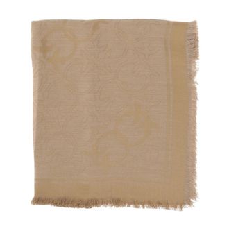 Pinko Viskosemischungsschal mit Love Birds-Muster - - Accessories - Damen - Beige - ONE SIZE