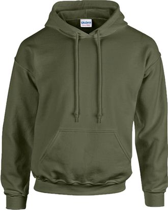 Gildan Sweatshirt mit Kapuze Heavy Blend XXL,1x Military Green & 1 HLKauf Block