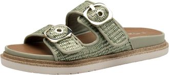 Tamaris Pantolette Damen Vegan Flach gr&uuml;n,EU 40
