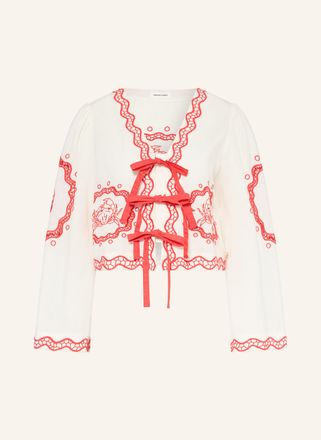 Fabienne Chapot Blusenshirt Serviette Mit Stickereien weiss