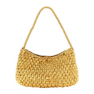 Dragon Diffusion Rosanna Gewebte Leder Umh&auml;ngetasche - - Bags - Damen - Gelb - ONE SIZE