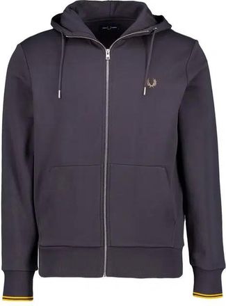 Fred Perry Herren Sweatjacke grau Baumwolle unifarben
