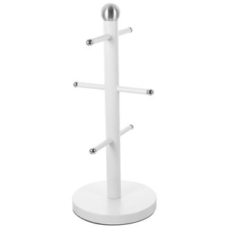 BESPORTBLE Eisengestell Kaffeetassenhalter Milchwei&szlig; Platzsparender Tassenbaum f&uuml;r K&uuml;che Zuhause Langlebiger Tassenst&auml;nder mit Abtropffunktion