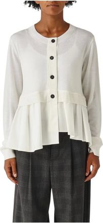 Meimeij Femme, Pulls, Blanc, Taille: 42 FR Cardigan M5Fz71