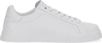 Dolce & Gabbana Homme, Chaussures, Blanc, Taille: 42 1/2 EU Baskets basses en cuir