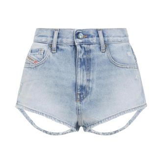 Diesel Distressed Denim Cut-Out Shorts - - Shorts - Damen - Blau - W26