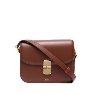 A.P.C. Foldover Umh&auml;ngetasche - - Bags - Damen - Braun - ONE SIZE