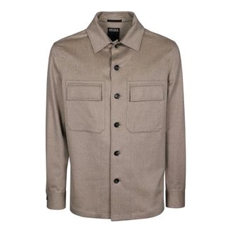 Ermenegildo Zegna Homme, Vestes, Beige, Taille: XL Overshirt en Cachemire
