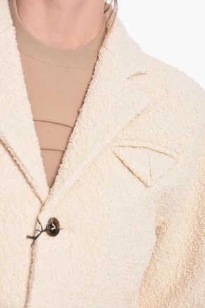 Bottega Veneta Einreihiger Mantel aus Stretch-Baumwollboucl&eacute; Bottega Veneta