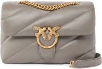 Pinko Pinko, Femme, Sacs, Gris, Taille: ONE Size Love Classic Puff Bag