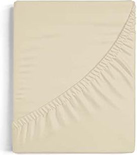 Burrito Blanco Burrito Blanco Spannbettlaken 135 x 190/200 cm | Bett mit 135 cm (+ verfügbare Maße) | Stoff aus Baumwolle - Polyester 50/50 | Design A7 Beige