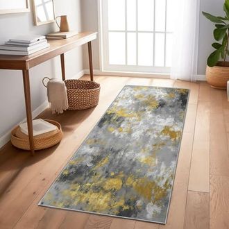 Generic Tapis Couloir Long Points dor&eacute;s, Vintage, Luxe Discret Tapis Cuisine Devant Evier Antid&eacute;rapant Absorbant Tapis Int&eacute;rieur Entr&eacute;e Long 60x240 cm de Pass