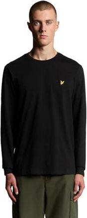Lyle & Scott Homme T-Shirt Uni À Manches Longues, Jet Black, M