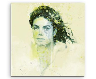 Paul Sinus Art Michael Jackson VI Aqua 60x60cm - Splash Art Paul Sinus Wandbild auf Leinwand - Malerei, Kunstbild, Aquarell, Fineartprint