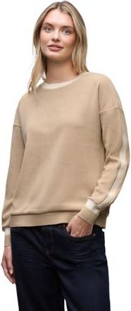 Street One 3228531 T-Shirt à Texture Douce, Beige Sanded, 44 Femme
