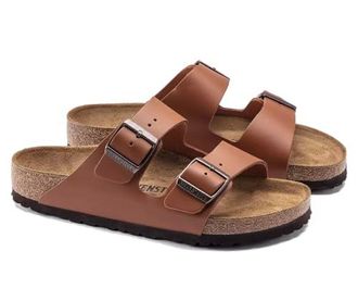 Birkenstock Arizona BS Leather, Chaussures Sandales Cuir Mode Unisexe, Ginger Brown, 41 EU