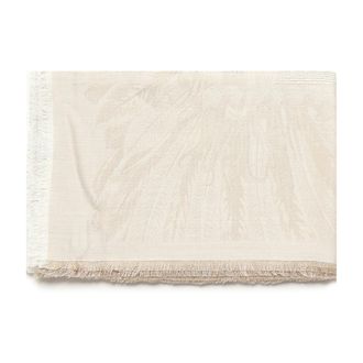 Ferragamo Femme, Accessoires, Beige, Taille: ONE Size Étole en Soie et Cachemire