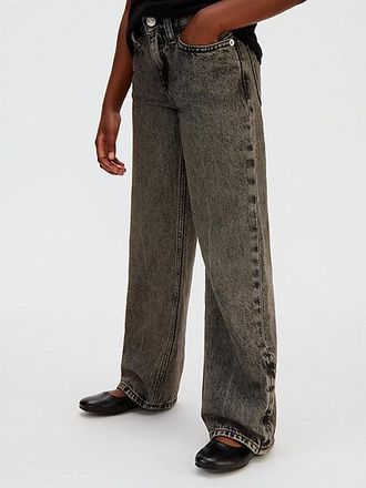 Calvin Klein Relaxed Wide Leg Jeans - Onyx Black - M&auml;dchen - 12