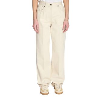 Valentino Jeans mit Falten und goldenen Details - - Jeans - Damen - Beige - W28