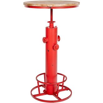 Clp Table ronde de &oslash; 60 cm dans un style idistal r&eacute;glable en diff&eacute;rentes couleurs hauteur colore : Rouge