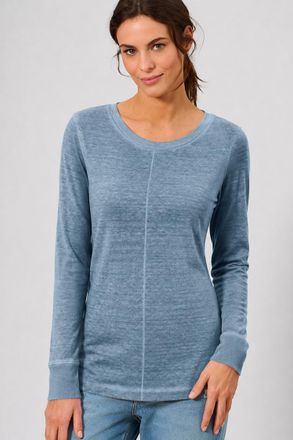 Hempage Hempage Damen vegan Langarmshirt Dove Blau