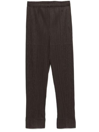 Pleats Please Issey Miyake pantalon à design plissé - Gris