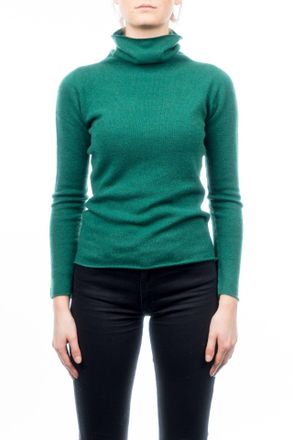 DALLE PIANE CASHMERE Rollkragenpullover 100% Kaschmir, Made in Italy - Frau; Farbe: Grün, Größe: 3XL