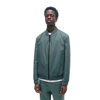 HUGO BOSS Hugo - Bomberjacke f&uuml;r Herren, Gerippter &Auml;rmelaufschlag (Dunkelgr&uuml;n)