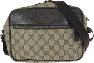 Gucci Sac bandouli&egrave;re en toile GG Supreme Pre-owned - Femme - Pre-owned - Beige - Taille: ONE Size