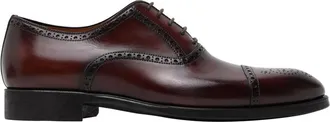 Magnanni Handgefertigter Oxford-Schn&uuml;rer in Budapester Stil aus Glattleder in