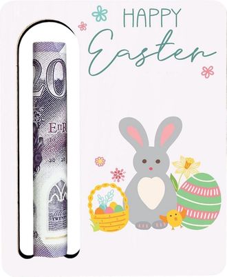 Generic Geldbrse Happy Ostern - Bargeldtür im -Design - Ärmel mit Holzpapier mit Frühlingsmotiv für Bargeld und Geschenkkarten - Ostergrüße und Füllung des Ko