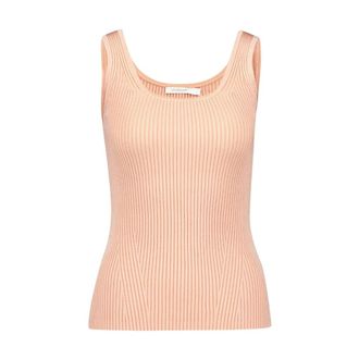 Zimmermann Femme, Tops, Rose, Taille: 36 FR Débardeur Rose en Tricot Côtelé