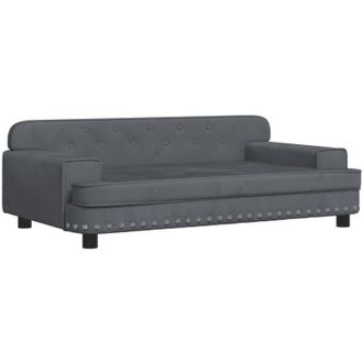 vidaXL Kindersofa Dunkelgrau 90x53x30 cm Samt - Vidaxl