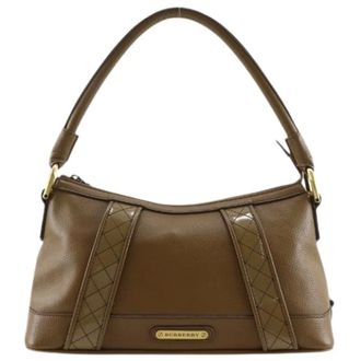 Burberry Sac bandouli&egrave;re en cuir Pre-owned - Femme - Pre-owned - Brun - Taille: ONE Size