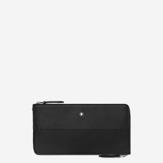 Montblanc Mens Double Smartphone Case Black Leather Accessory