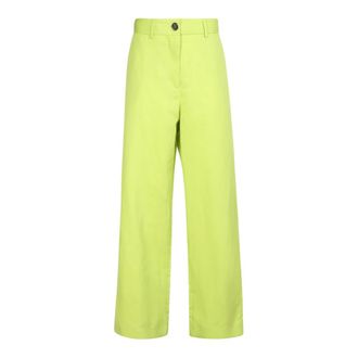 Msgm High-Waist Wide-Leg Hosen - - Trousers - Damen - Gr&uuml;n - XS