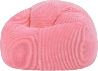 Icon Brand Kingston Sitzsack Cord, Kaugummirosa, Sitzsack Erwachsene mit F&uuml;llung, Bean Bag, Cord Sessel, Lounge Sessel, Lounge Stuhl, Schlafzimmer, Wohnzimmer, W