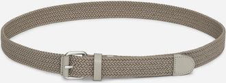 Arket Flechtgürtel Mit Lederbesatz -Grau