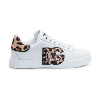 Dolce & Gabbana Portofino Light Strobel Leder Sneaker - - Shoes - Damen - Wei&szlig; - 41 EU