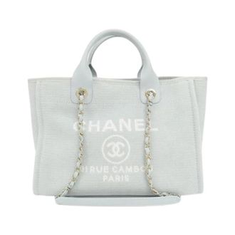 Chanel Pre-owned Deauville Mixed Fiber Calf Bag - - Pre-owned - Damen - Blau - ONE SIZE