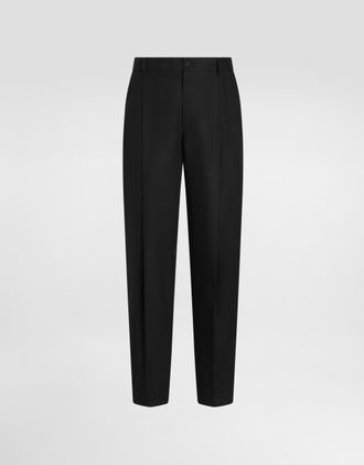 Dolce & Gabbana Hose Aus Leinen - Mann Hosen Und Shorts Schwarz Leinen 44