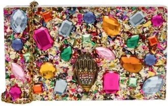 Kurt Geiger Femme, Sacs, Multicolore, Taille: ONE Size Crystals Box Clutch