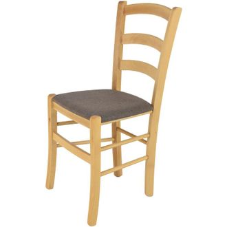 Tommychairs Tommychairs - Chaise venice pour cuisine, bar et salle &agrave; manger, robuste structure en bois de h&ecirc;tre peindr&eacute; en couleur naturel et assise rembourr&eacute;e