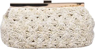 Fabiana Filippi Femme, Sacs, Beige, Taille: ONE Size Pochette en raphia