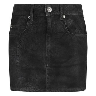 Isabel Marant Tabak Kimmi Rock mit Metallnieten - - Skirts - Damen - Schwarzk - XS